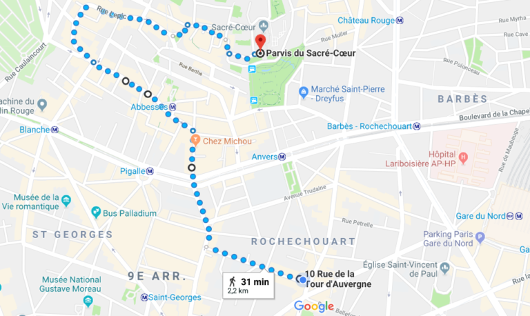 sacré coeur plan - ZE HOTEL Paris